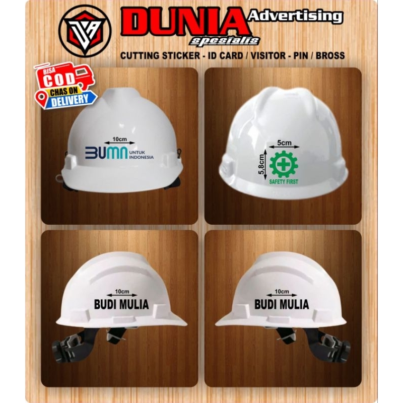 Jual CUTTING STICKER HELM PROYEK COSTUM / STICKER K3 / STICKER ...