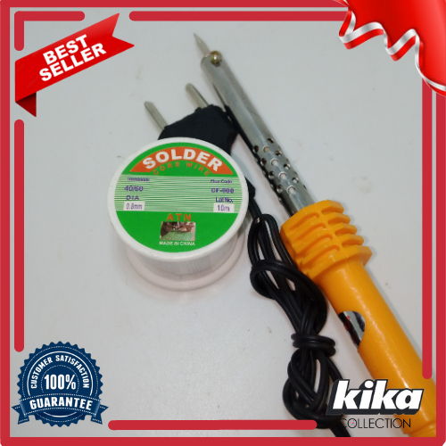 Jual 1 Set Solder + Timah 10m Solder 40W Gagang Plastic + Timah Solder ...