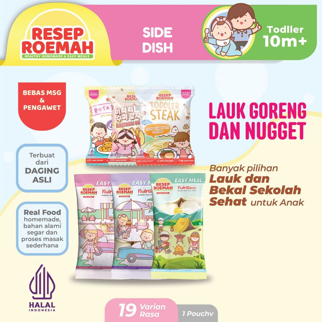 Jual Resep Roemah Lauk Goreng dan Nugget / Bento Frozen Anak MPASI ...