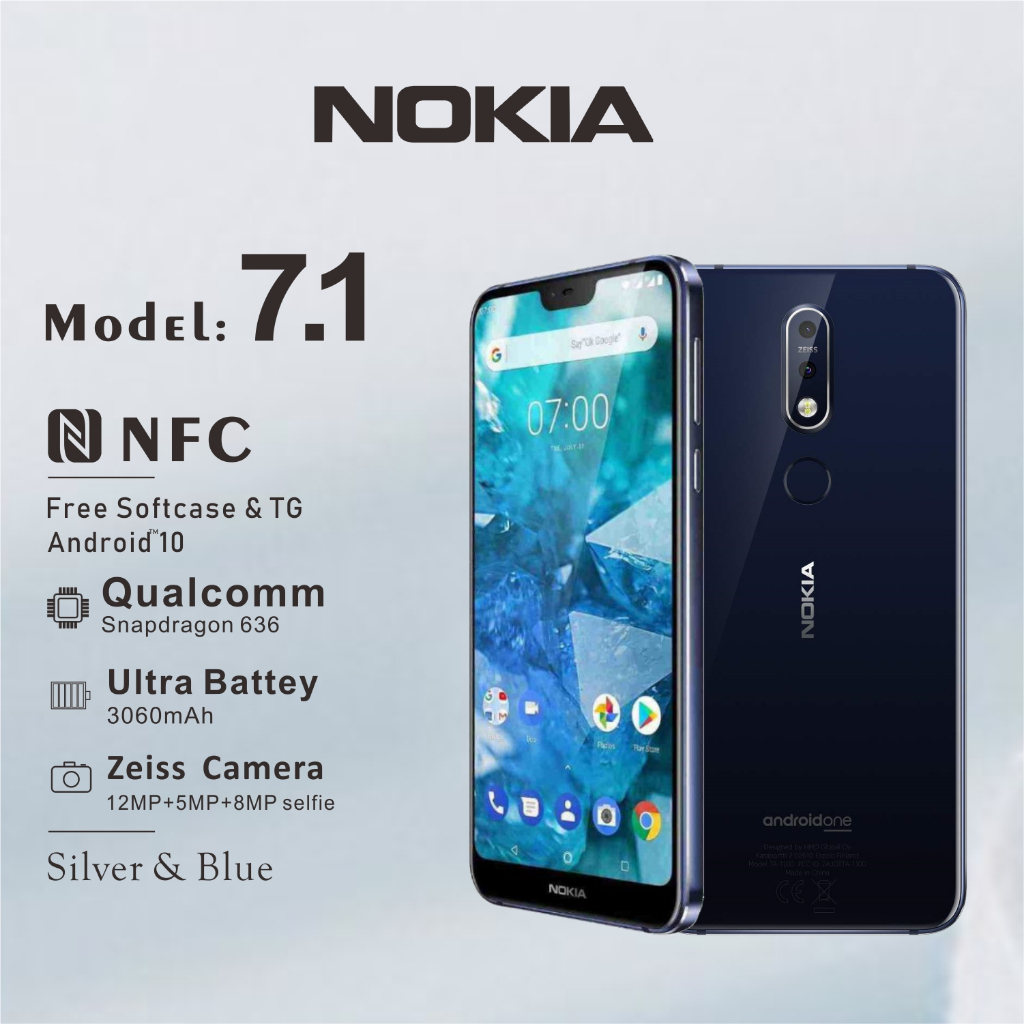Jual (cod)Nokia 7.1-NFC | 4GB+64GB |support all sim | garansi indodesia ...