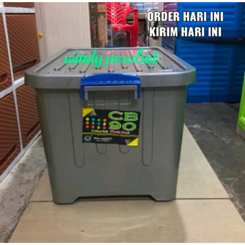 Jual Box Container Roda 90 Ltr | Shopee Indonesia