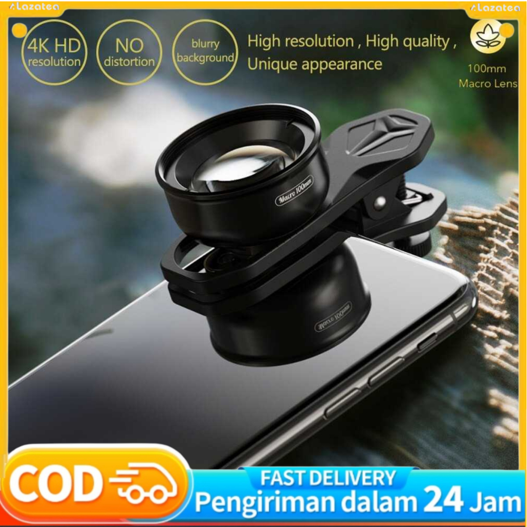 Jual Lensa Kamera APEXEL Macro Lens Hp Smartphone 4K HD 100mm Original ...