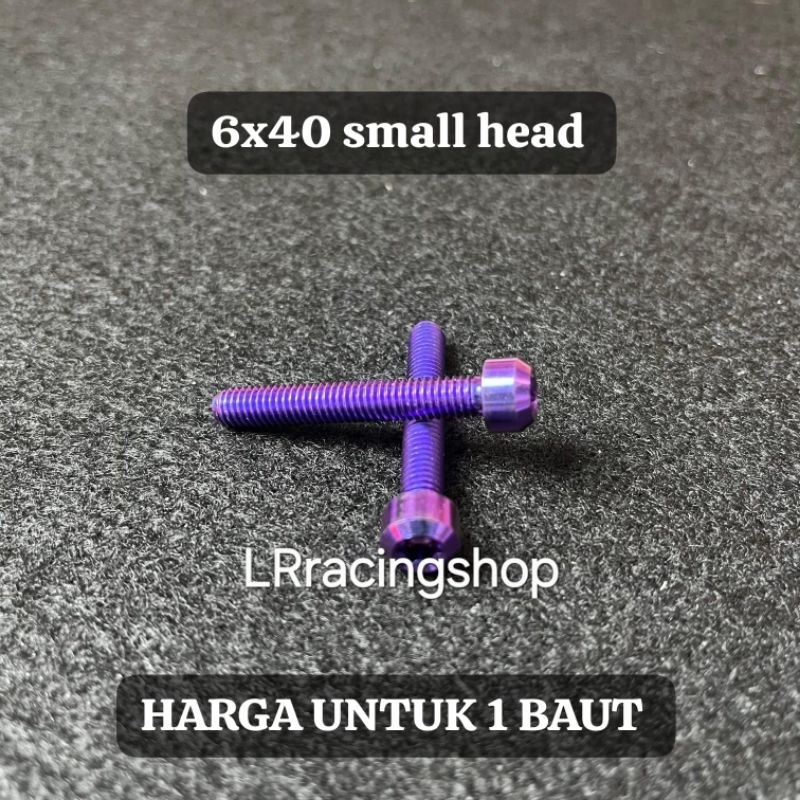 Jual Baut Small Head probolt Titanium 6x40 drat 10 panjang 4 cm original Titanium Vietnam ...