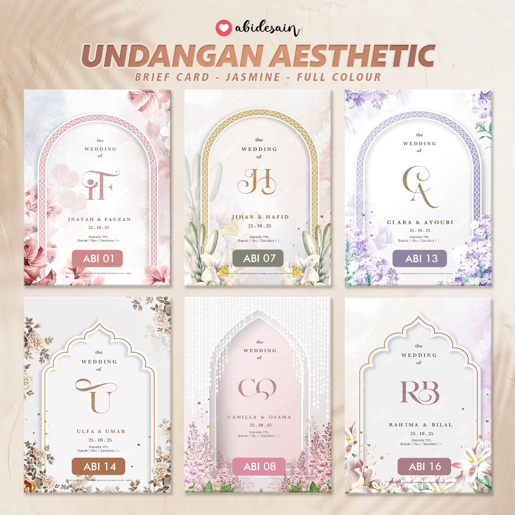 Jual Undangan Pernikahan BC TIK Undangan Aesthetic Series, Rustic ...