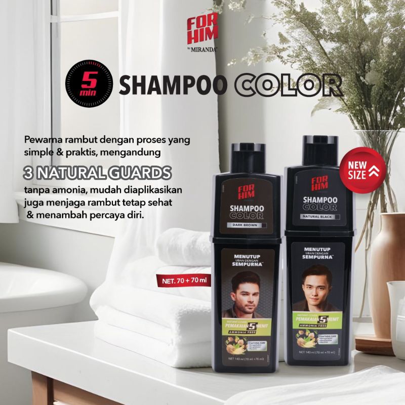 Jual Sampo Penutup Uban. Miranda For Him Shampoo Color | Shopee Indonesia