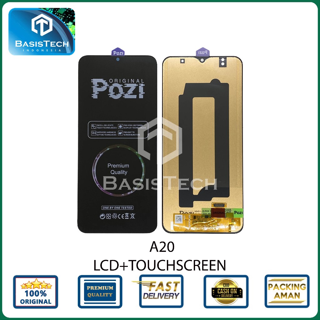 Jual LCD SAMSUNG A20 - A205F +TOUCHSCREEN - ORIGINAL ORG POZI | Shopee ...