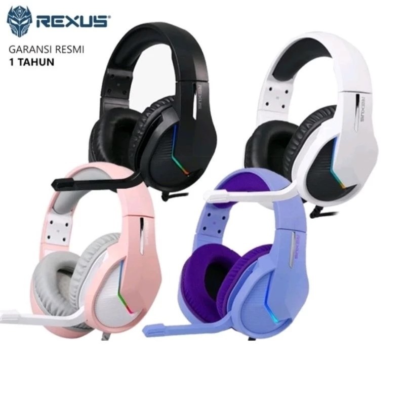 Jual Headset Rexus vonix F80 Gaming RGB - Headphone gaming black white ...