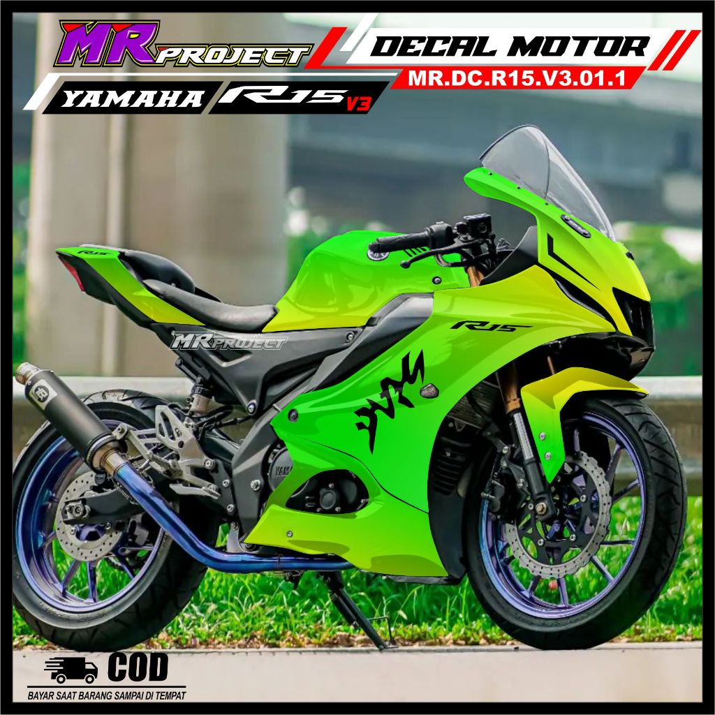 Jual COD Stiker terbaru Decal YAMAHA R15 V3- Sticker Full Body R15 V3 ...