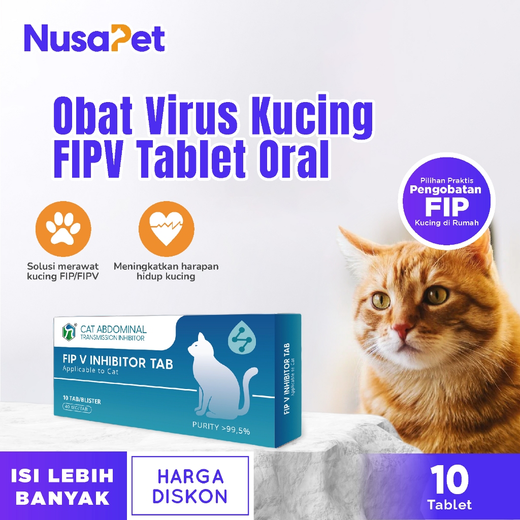 Jual Obat FIP Kucing - Obat FIPV Kucing Tablet Oral – (10 Tablet ...