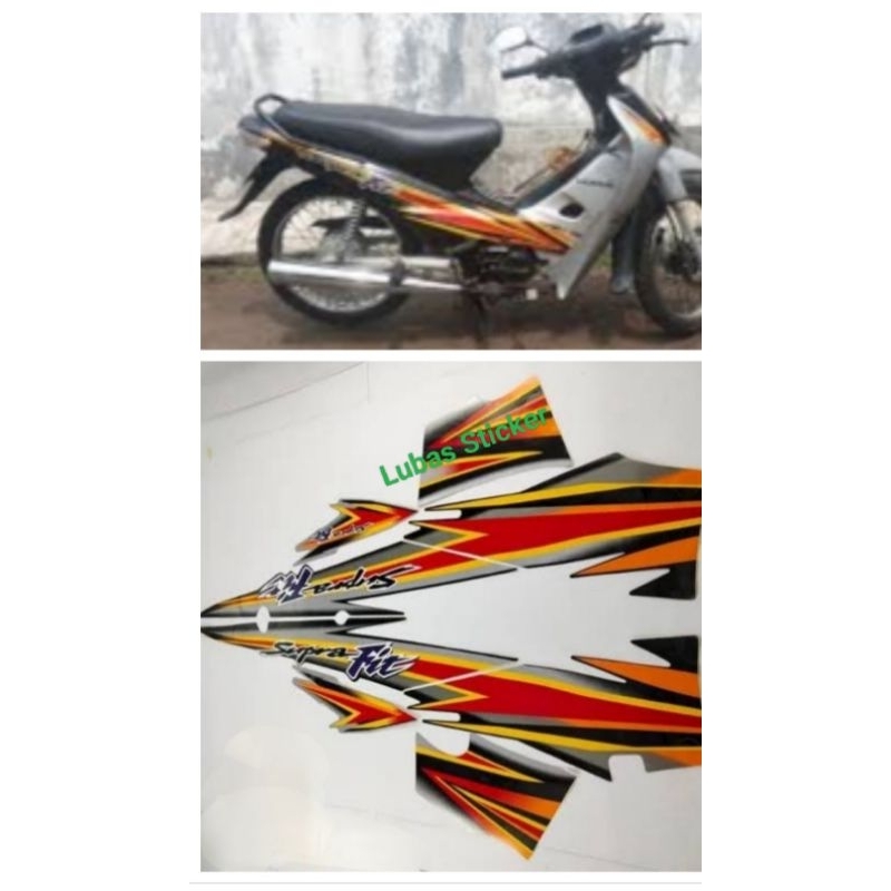 Jual Striping Stiker Sticker Lis Les Decal Standar motor Honda Supra ...