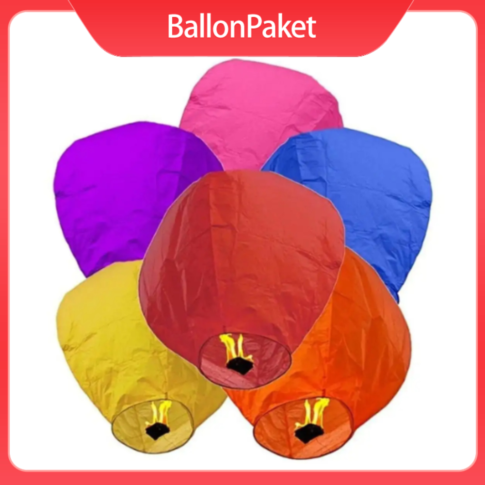 Jual Lampion Terbang Flying Sky Lanterns Lentera Terbang Warna Warni ...