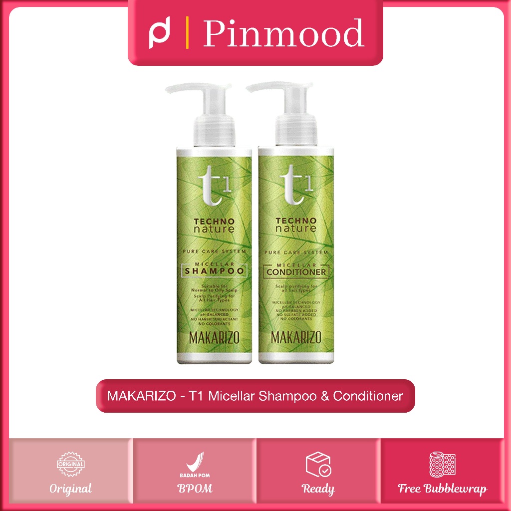 Jual MAKARIZO - T1 TECHNO NATURE MICELLAR SHAMPOO & CONDITIONER ( 180 ...