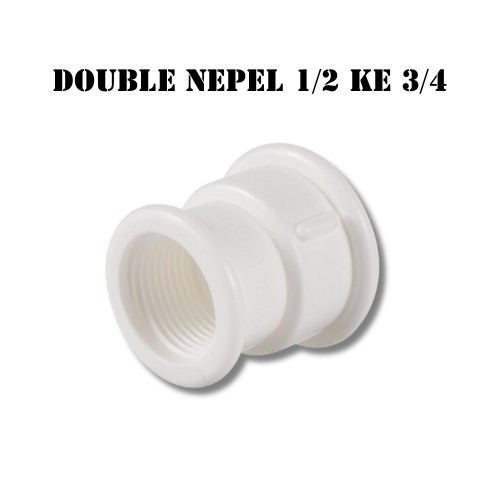 Jual Konektor Sok Reducer double nepel drat dalam 3/4 inch x 1/2 inch ...