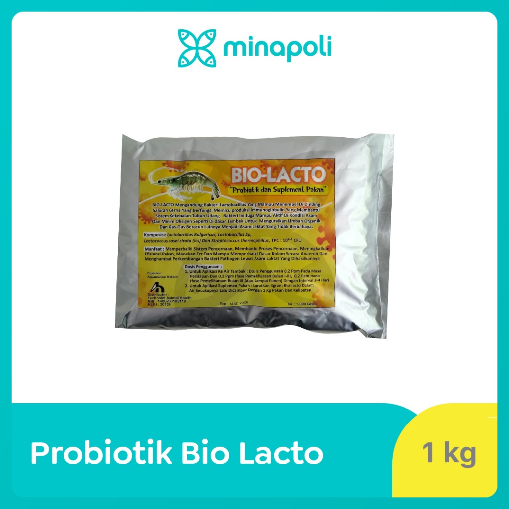 Jual Probiotik Udang dan Ikan Bio Lacto Kemasan 1 kg | Shopee Indonesia