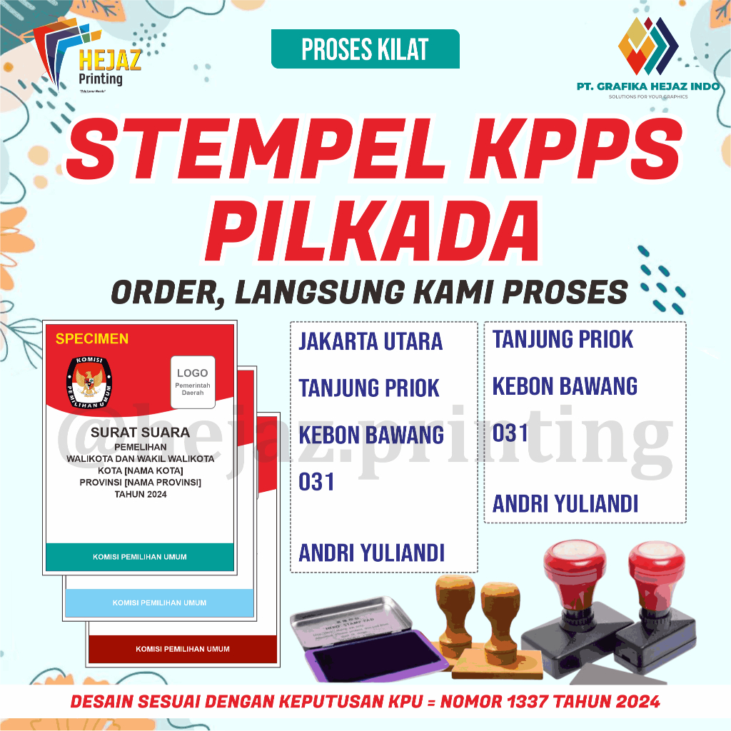 Jual Stempel PILKADA Stempel KPPS ukuran sesuai aturan KPU | Shopee Indonesia