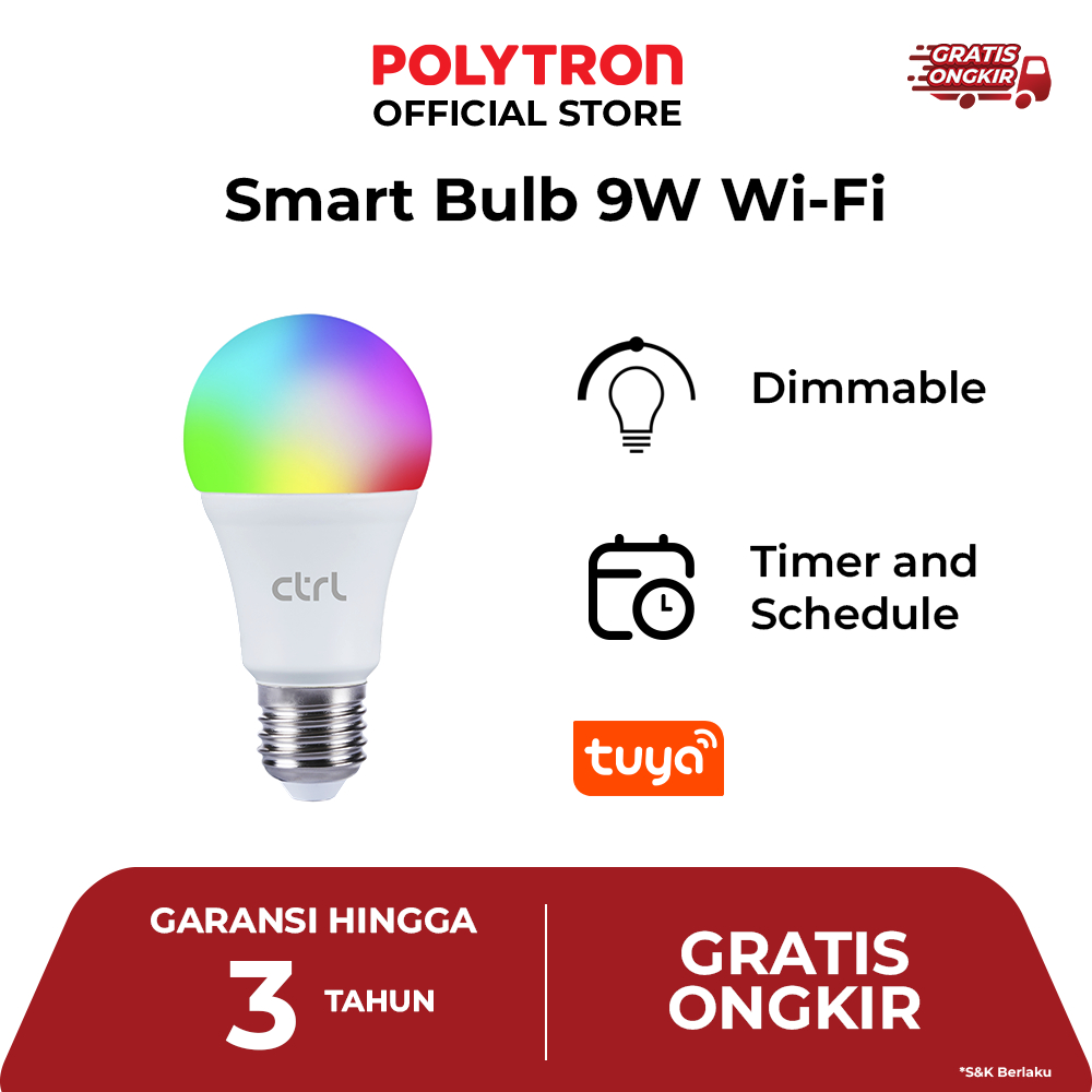 Jual CTRL Smart LED Bulb 9W WiFi RGBWW Smart Home IoT Lampu Garansi 3 ...