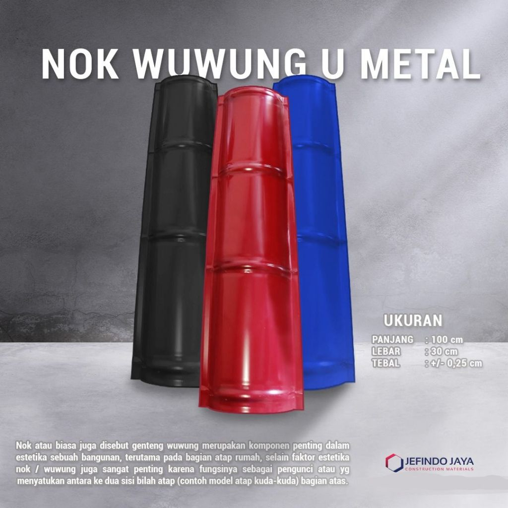Jual NOK / WUWUNG METAL MODEL U - NOK GALVALUM 1 METER | Shopee Indonesia