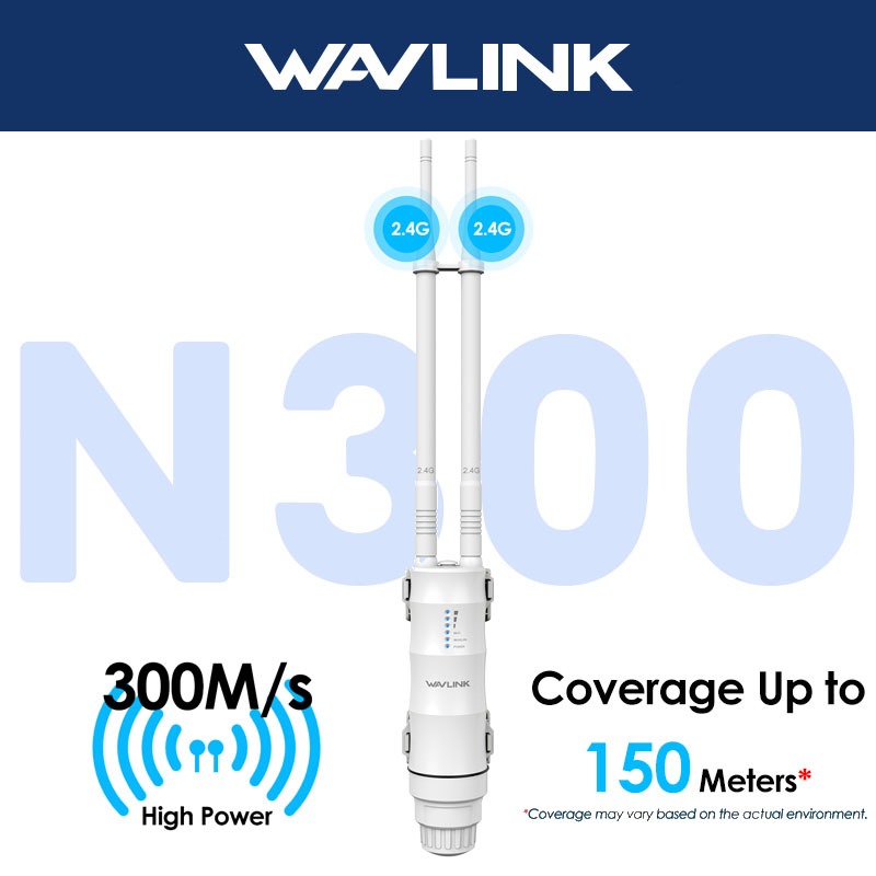 Jual WAVLINK N300 High Power Outdoor Router Wifi Access Point Wireless ...