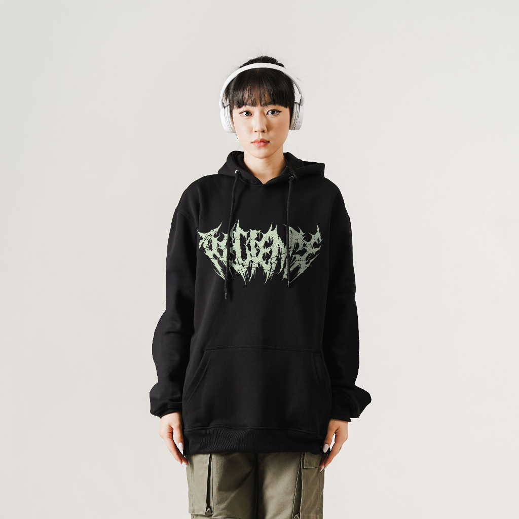 Jual PROOF X MRJN - Black Hoodie Lauren 280gsm/hitam/plastisol/graphis ...