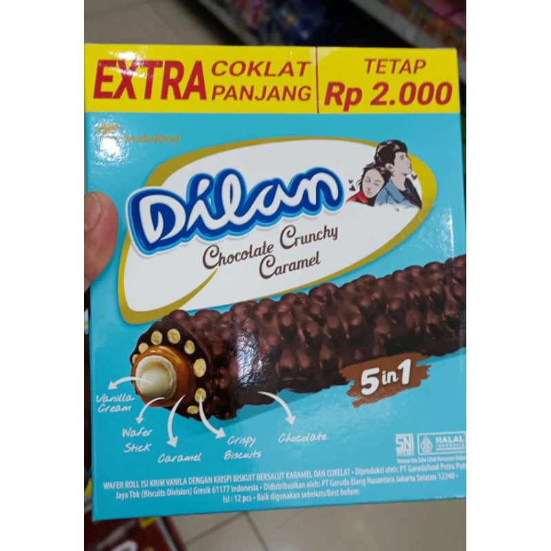 Jual Dilan chocolte chruanchy caramel 1 box isi 12 pcs | Shopee Indonesia