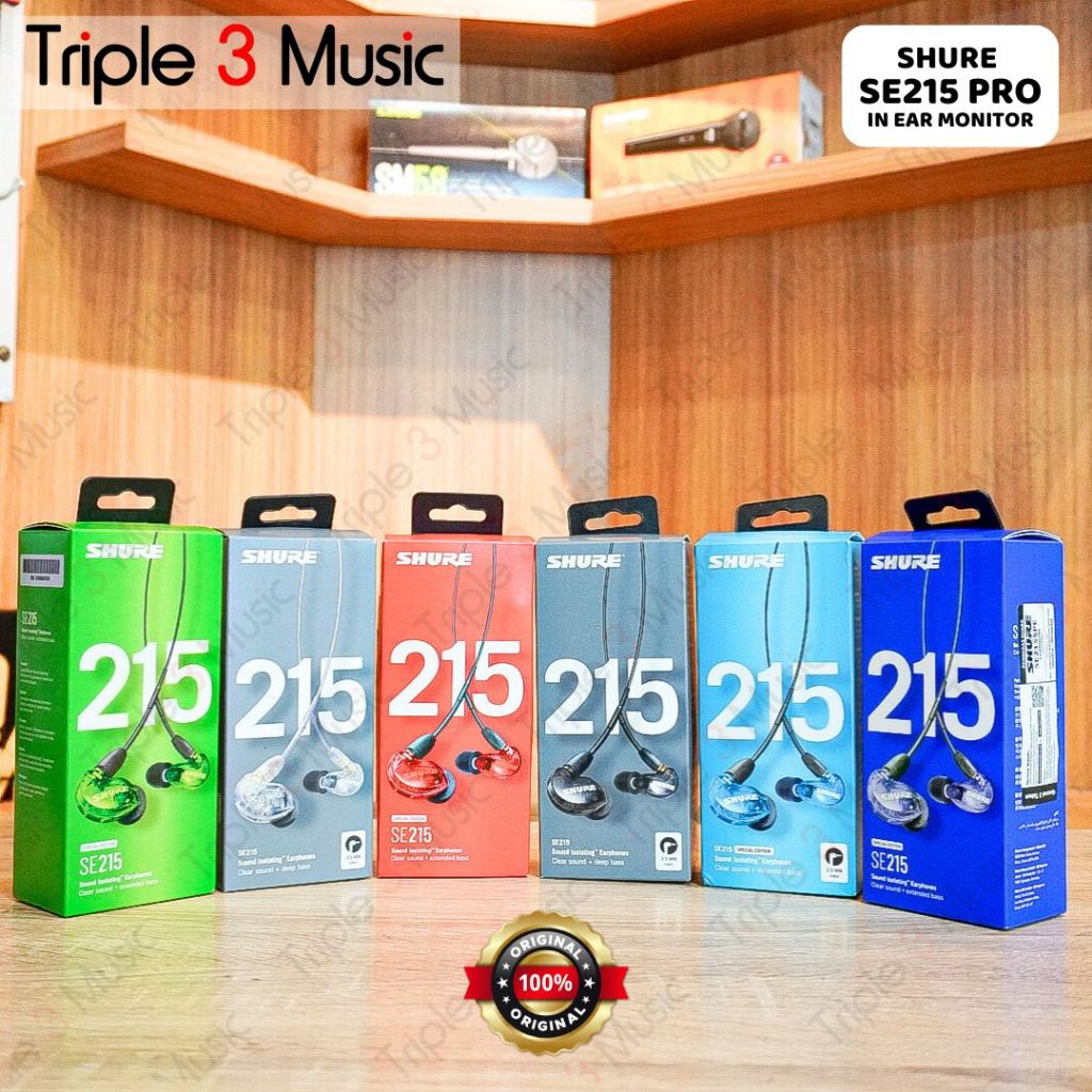 Jual SHURE SE215 Pro Iem Panggung in ear monitor ORIGINAL | Shopee ...