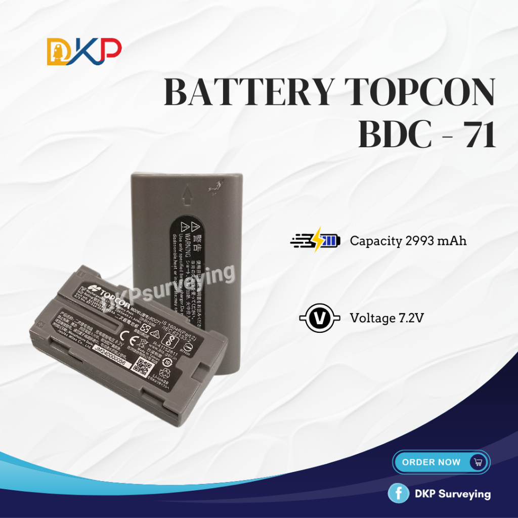 Jual Baterai BDC - 71 / Battery BDC71 Total Station TOPCON GM ES ...