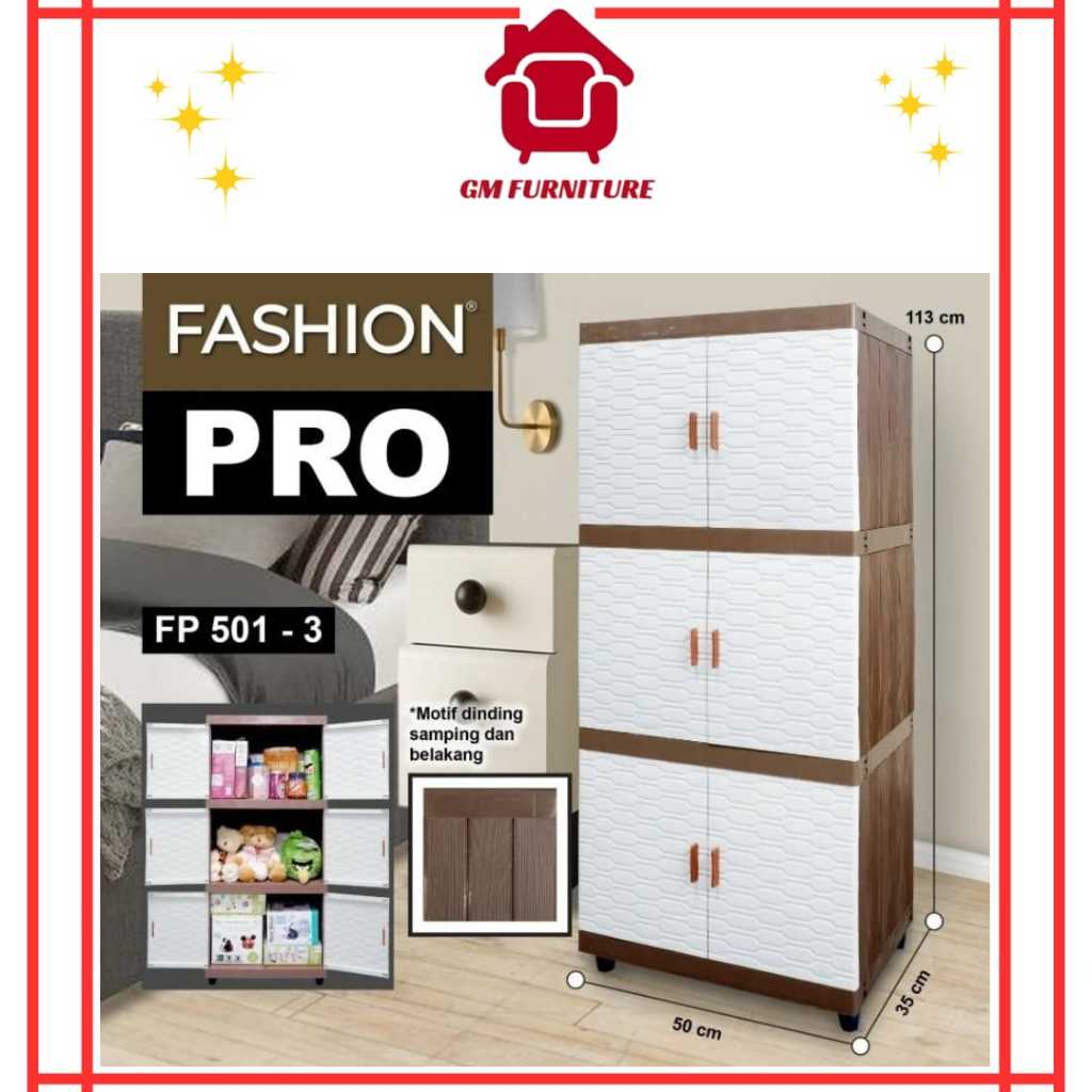 Jual Club Lemari Plastik Fashion Pro Mini 2 Susun FP 501-2/3 Susun FP 501-3 | Shopee Indonesia