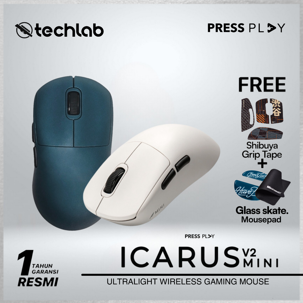 Jual Press Play ICARUS V2 Mini Ultralight Wireless Gaming Mouse by ...