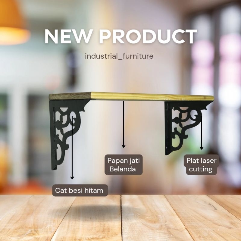 Jual Rak dinding classic minimalis, ambalan hiasan dinding, rak dinding ...