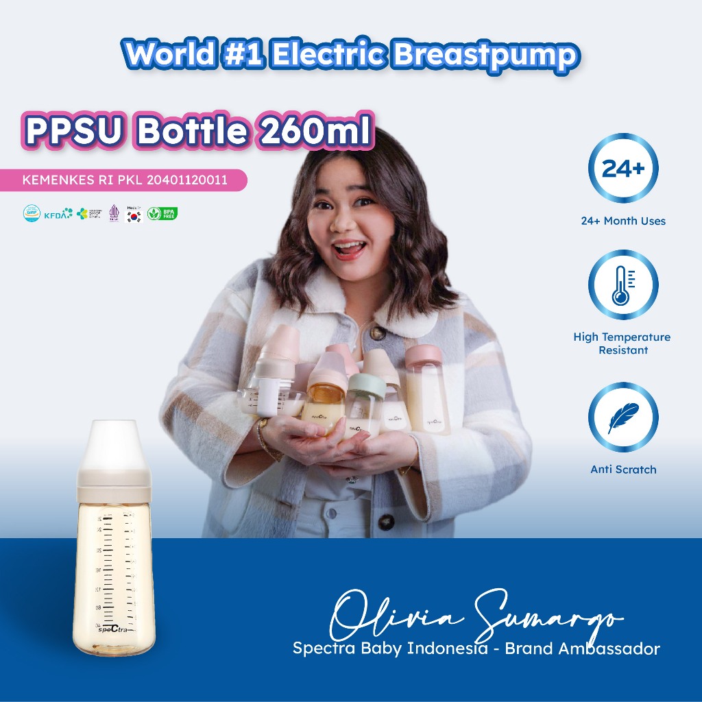 Jual Spectra Baby Bottle New PPSU 260 ml - Botol Susu Polyphenylsulfone | Shopee Indonesia