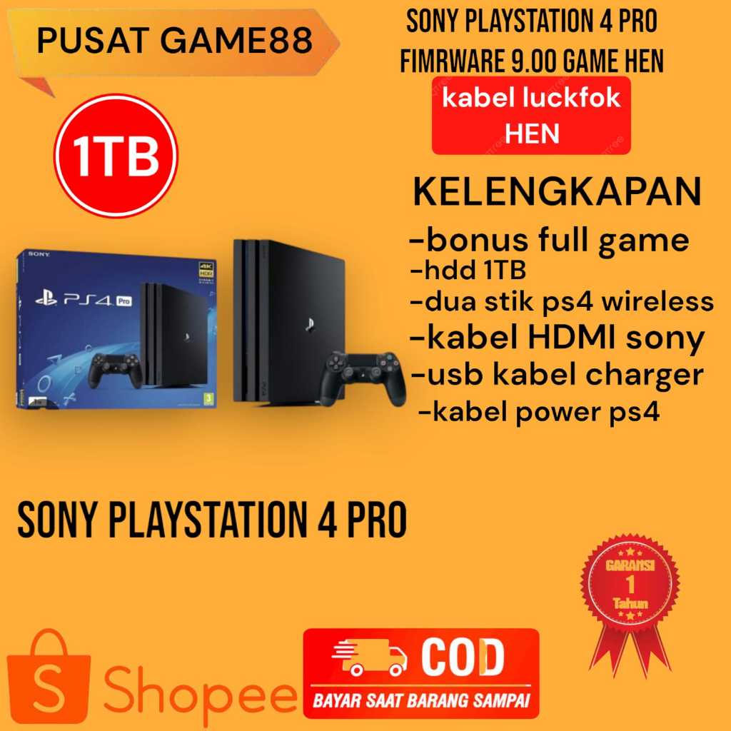 Jual SONY PLAYSTATION 4 PRO / PS4 PRO 1 TB GAME OFFLINE FW 9.00 -11.00 ...