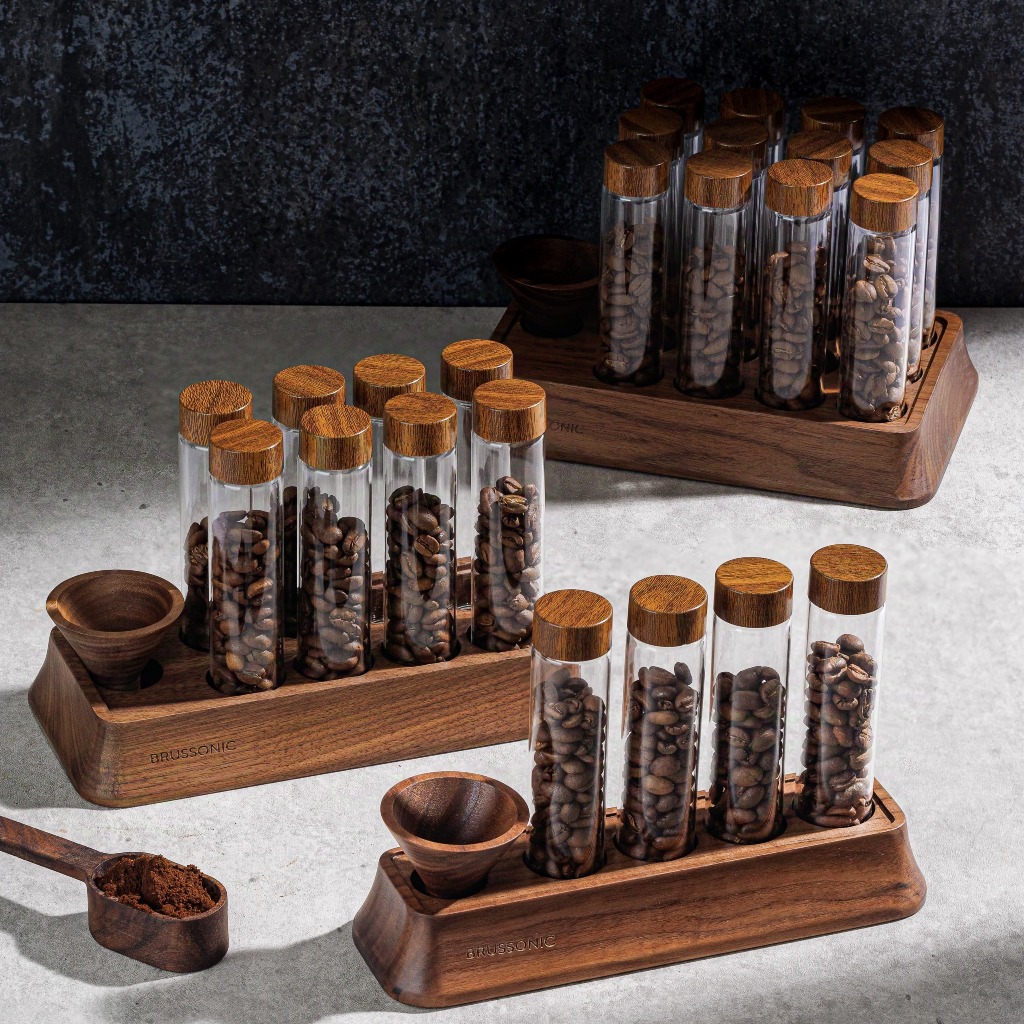 Jual BRUSSONIC Coffee Bean Glass Tubes Display Rack | Tabung Kaca ...