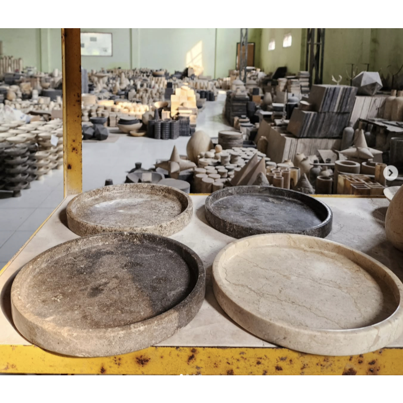 Jual ( MARMER / MARBLE / AESTHETIC ) Roundy Tray MCM >>> Dark Grey ...