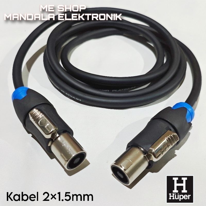 Jual Kabel speaker jack spikon to spikon kabel 2×1.5mm osmond platinum ...