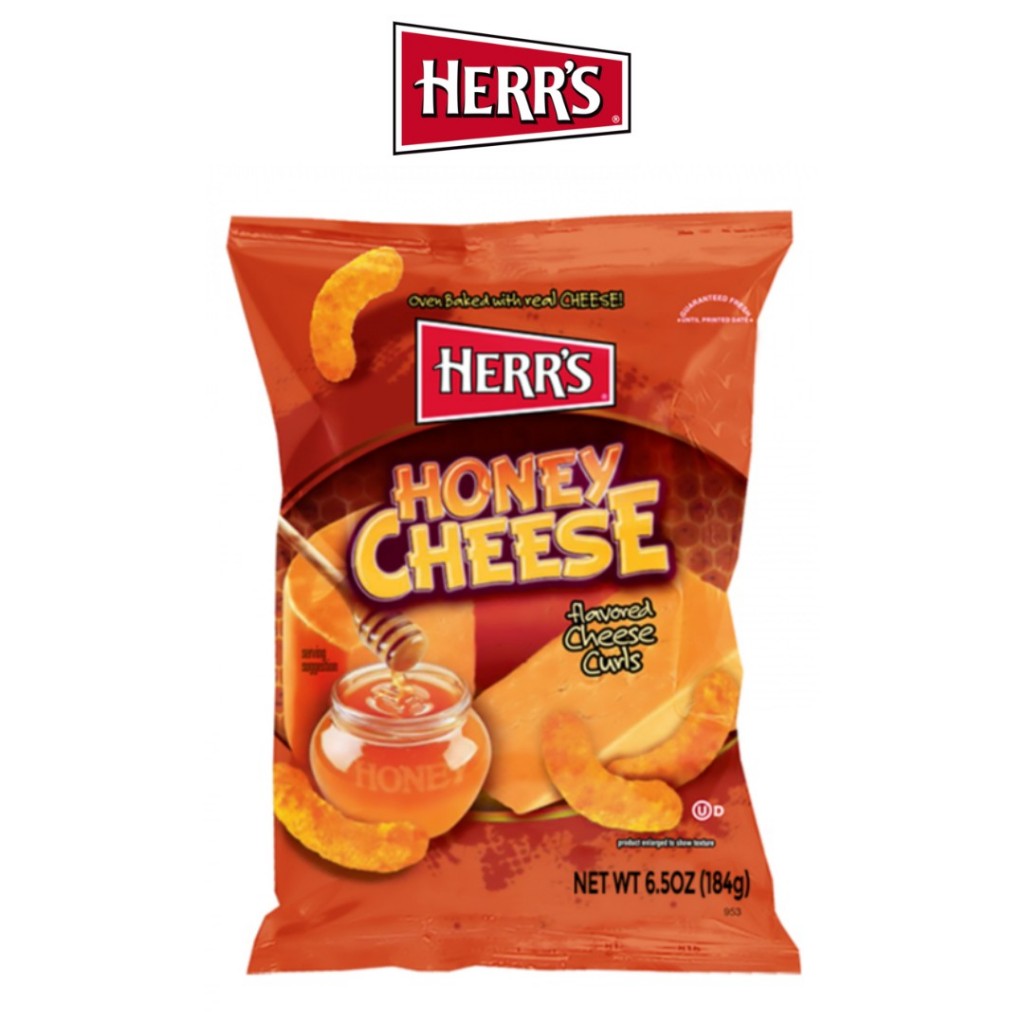 Jual HERRS HONEY CHEESE CURL 6,5oz Herr's Chips Original Snack | Shopee ...