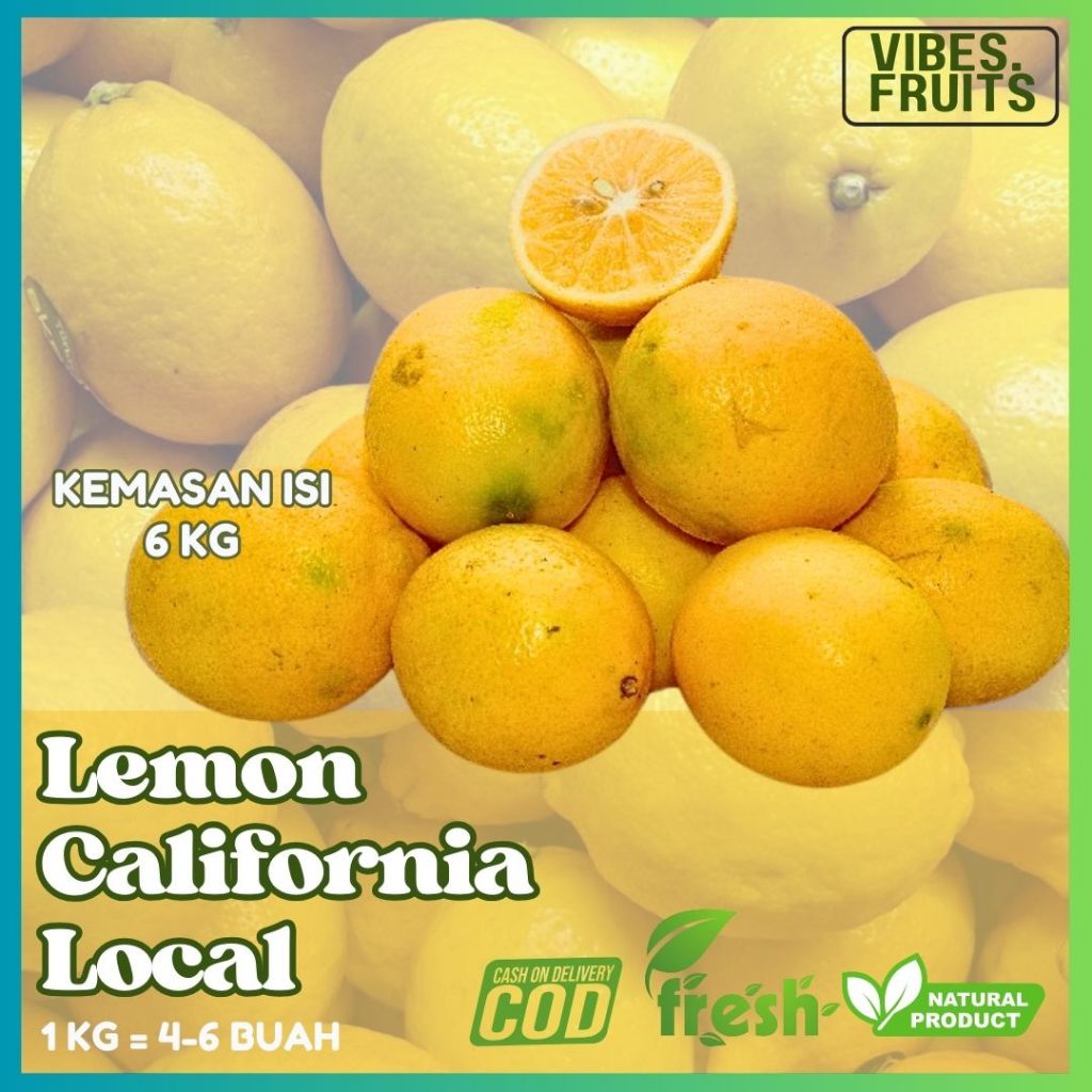 Jual Lemon California Lokal 6 Kg / Lemon Lokal California Kuning Hijau ...