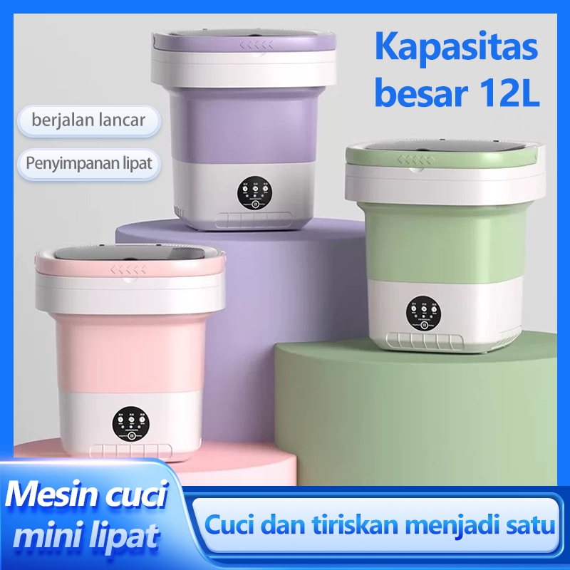 Jual WuLitt Mesin cuci mini 6L 8L 12L Portable mesin cuci kecil lipat Otomatis | Shopee Indonesia
