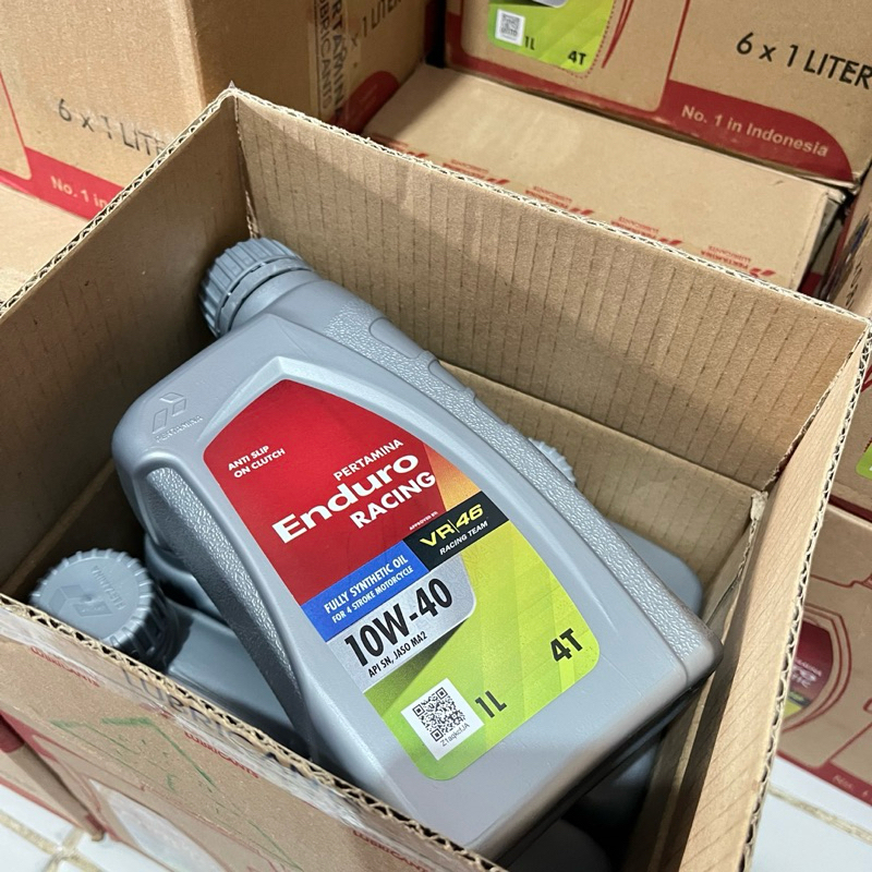 Jual 1 DUS OLI ENDURO RACING 1L ISI 6 BOTOL STIKER BARU | Shopee Indonesia
