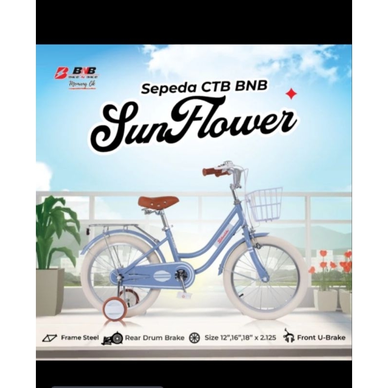 Jual Sepeda Anak Mini BNB Sunflower 18 inch | Shopee Indonesia