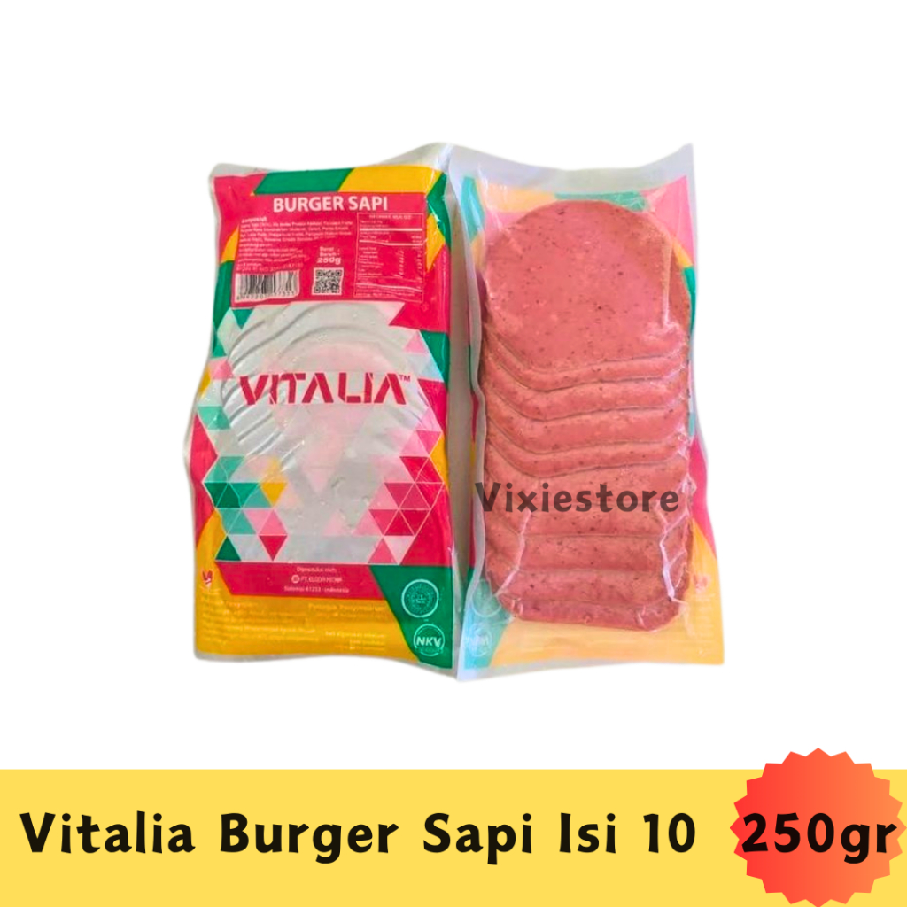 Jual Vitalia Beef Burger Frozen Food - Daging Burger Sapi Makanan Beku ...