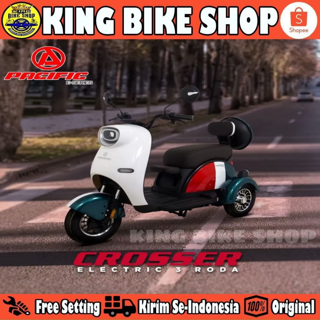 Jual Sepeda Motor Listrik PACIFIC CROSSER Roda Tiga Electric E Bike 500 ...