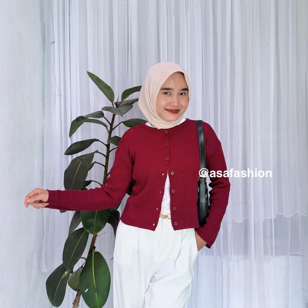 Jual BAILEY CARDI RAJUT / ANGEL BOTON SHIRT CARDIGAN CROP TOP | Shopee ...