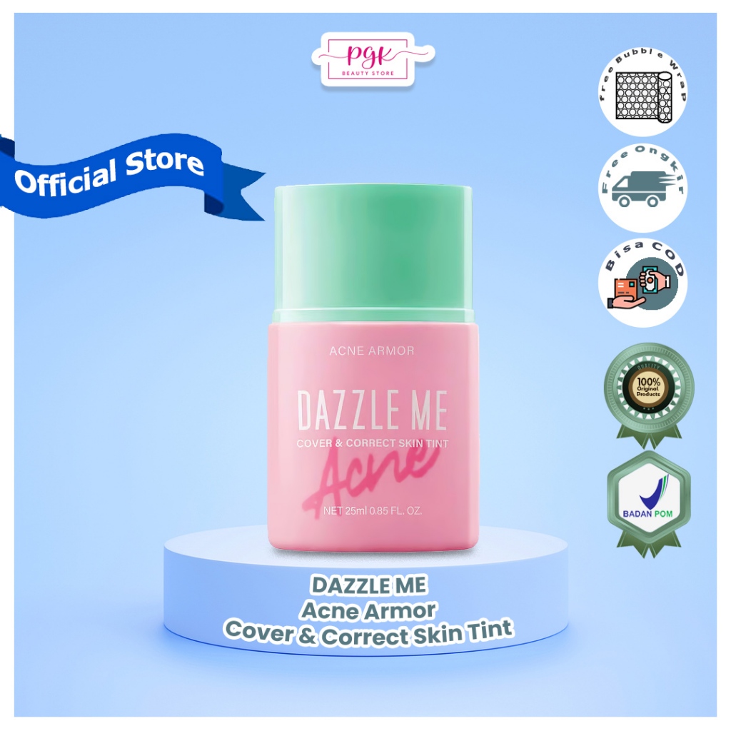 Jual DAZZLE ME Acne Armor Cover & Correct Skin Tint Beauty Liquid ...