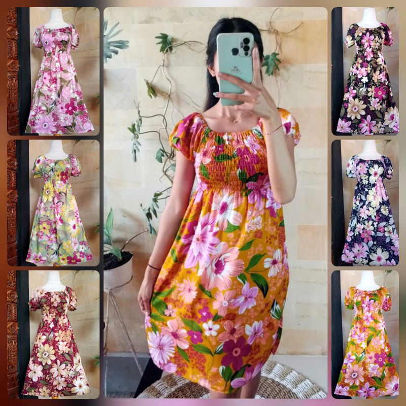 Jual DASTER KERUT PENDEK/DASTER KERUT BALI / ALL SIZE | Shopee Indonesia