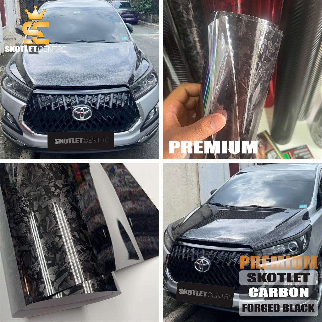 Jual Stiker Skotlet Mobil Motor Carbon Forged Black Premium Schotlite ...