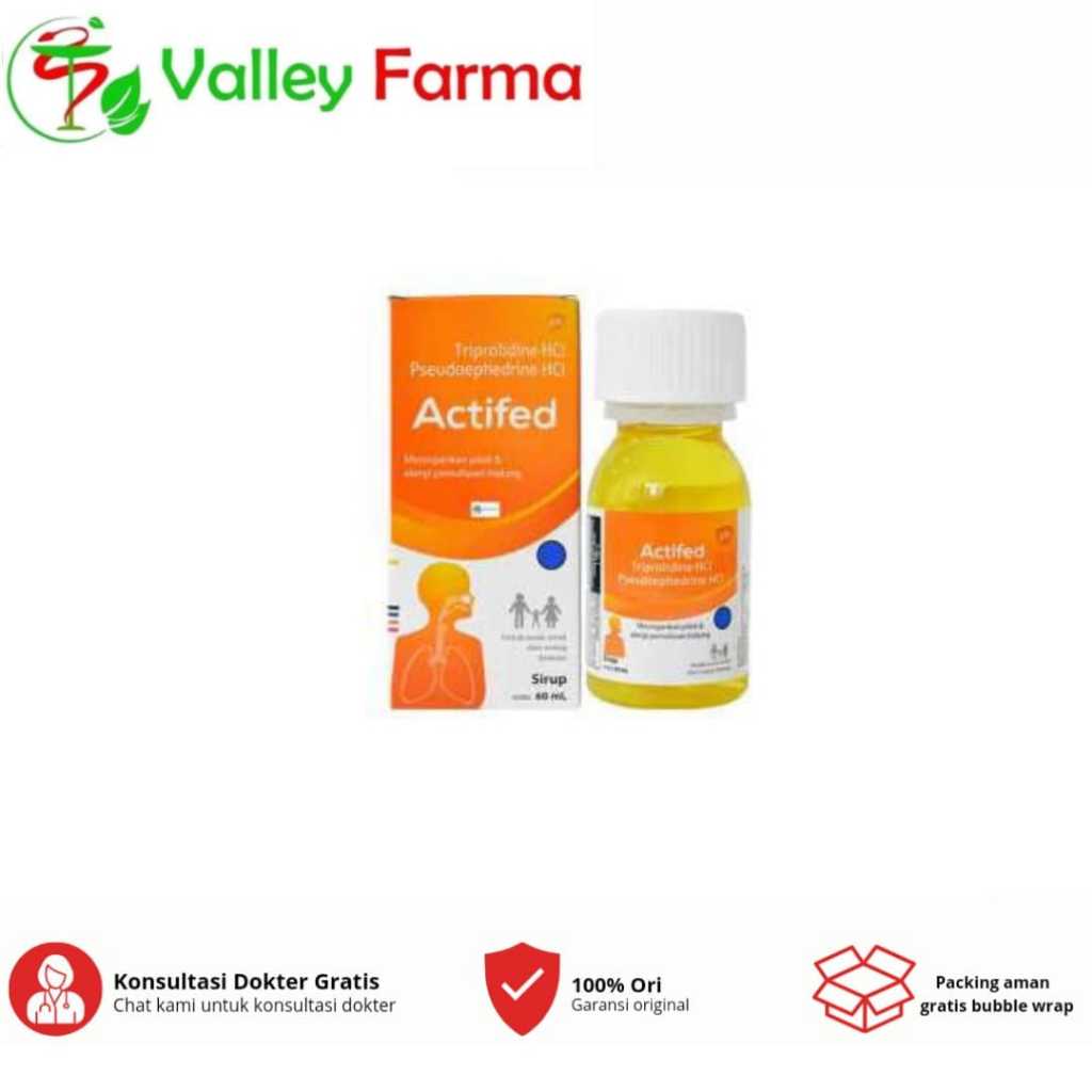 Jual Actifed Kuning Sirup Meredakan Gejala Pilek Alergi (60 ml ...