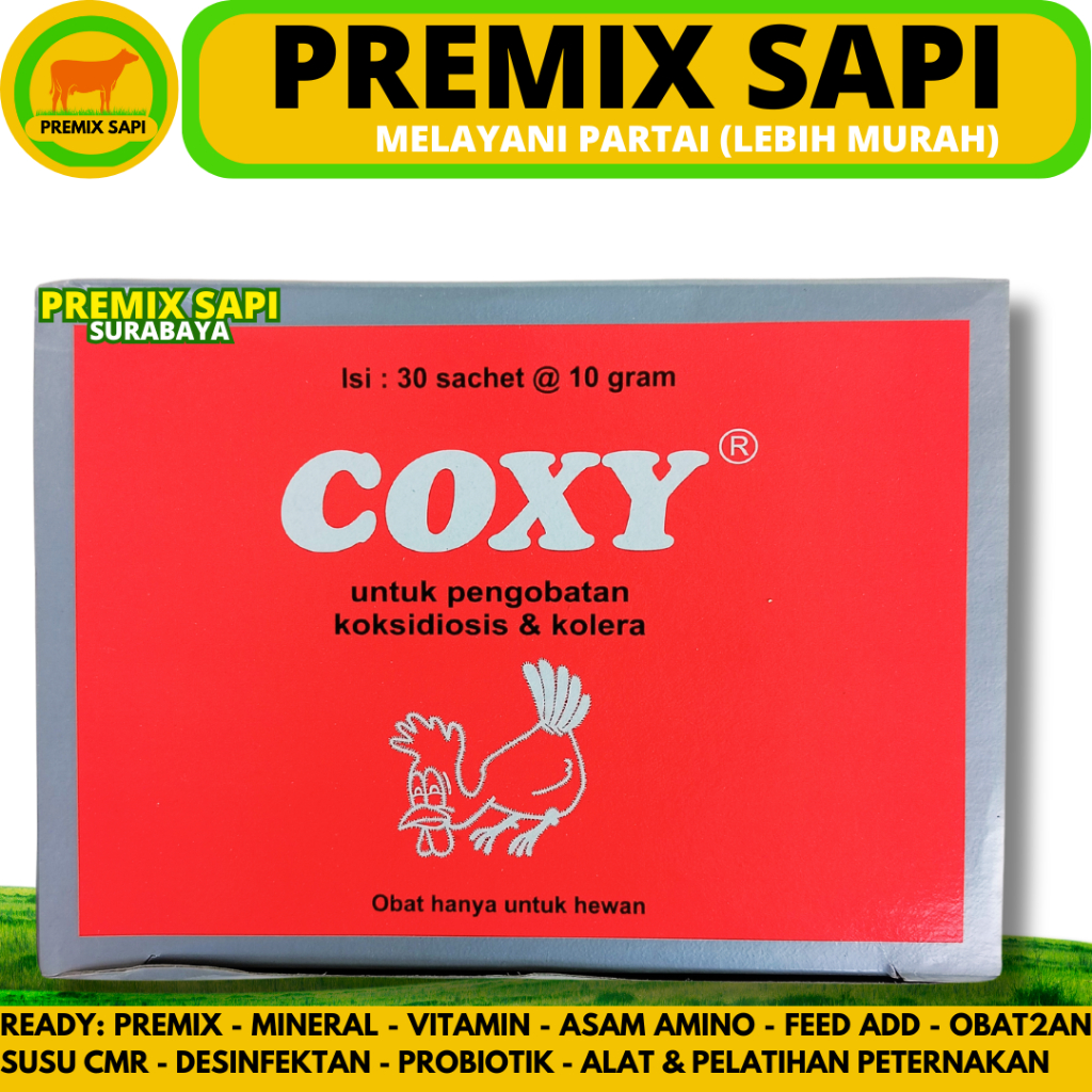 Jual COXY 10 GRAM 1 BOX (30 SACHET) - Obat Ayam Berak Darah & Berak ...
