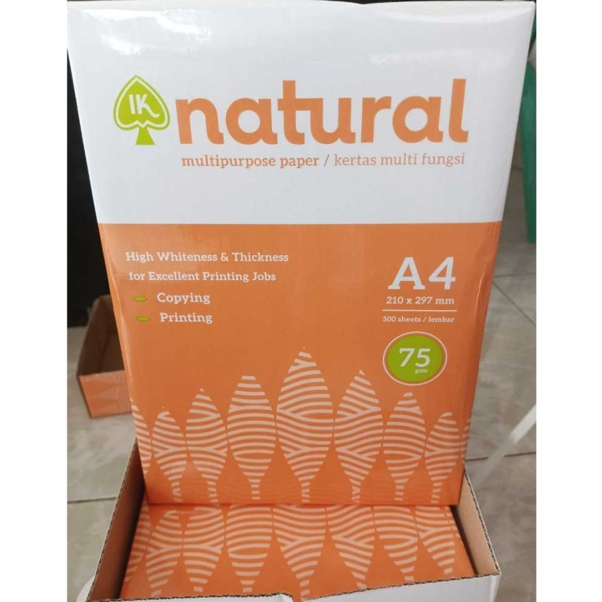 Jual Kertas HVS Natural A4/75Gsm kertas print kertas untuk fotocopy ...