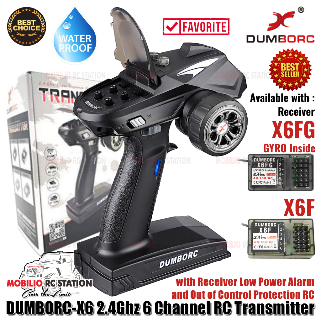 Jual Dumborc X6 2.4Ghz 6 Channel RC Transmitter with Receiver X6F or X6FG | Shopee Indonesia
