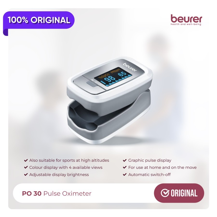 Jual PO 30 BEURER - Finger Pulse Oximeter | Saturasi Oksigen Pulse ...